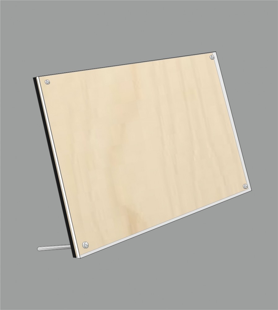 Angled Sign Holder with Acrylic - Landscape